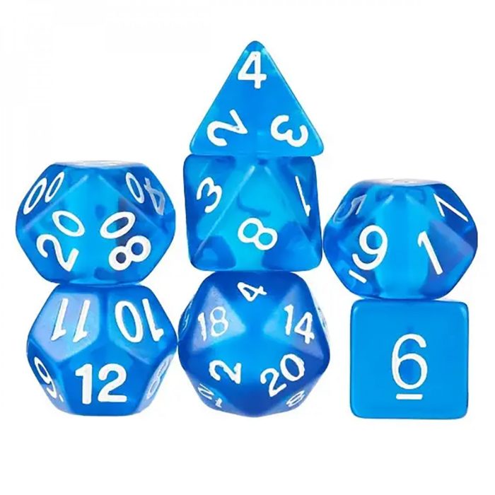 DnD Dice Transparent Light Blue - بردگیم | بازی رومیزی | Board Game Club